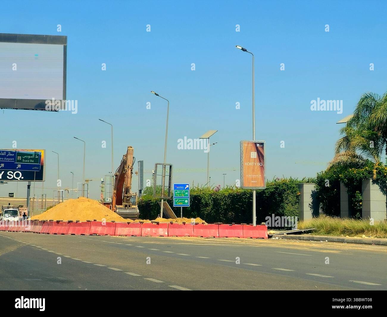 Cairo, Egypt, May 8 2025: demolition hydraulic crawler excavators and ...