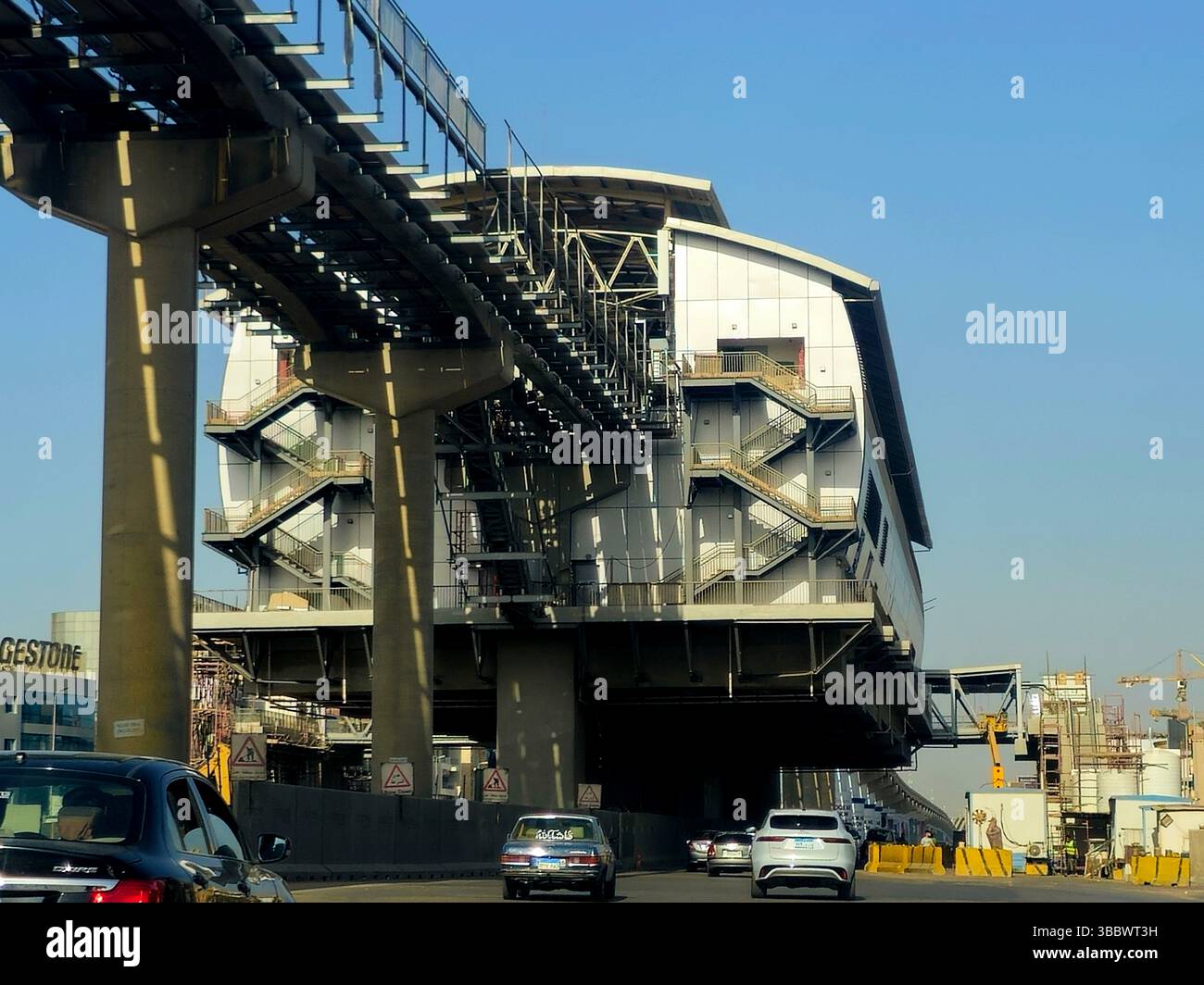 Cairo, Egypt, May 10 2025: Egyptian Cairo monorail station site, Cairo ...