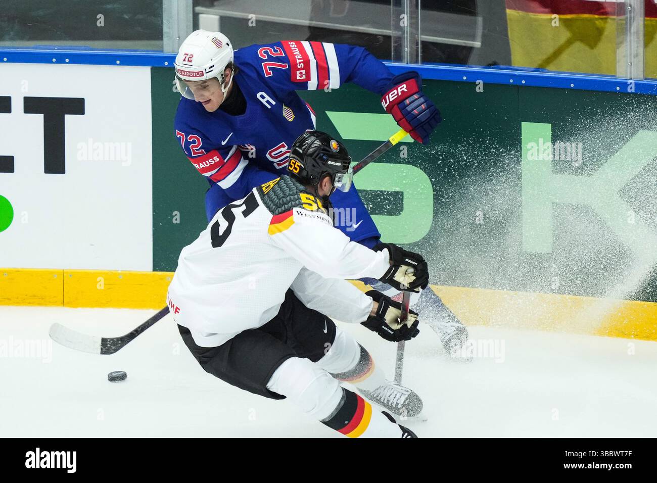 Tage Thompson of USA during the group B match between USA and Germany ...