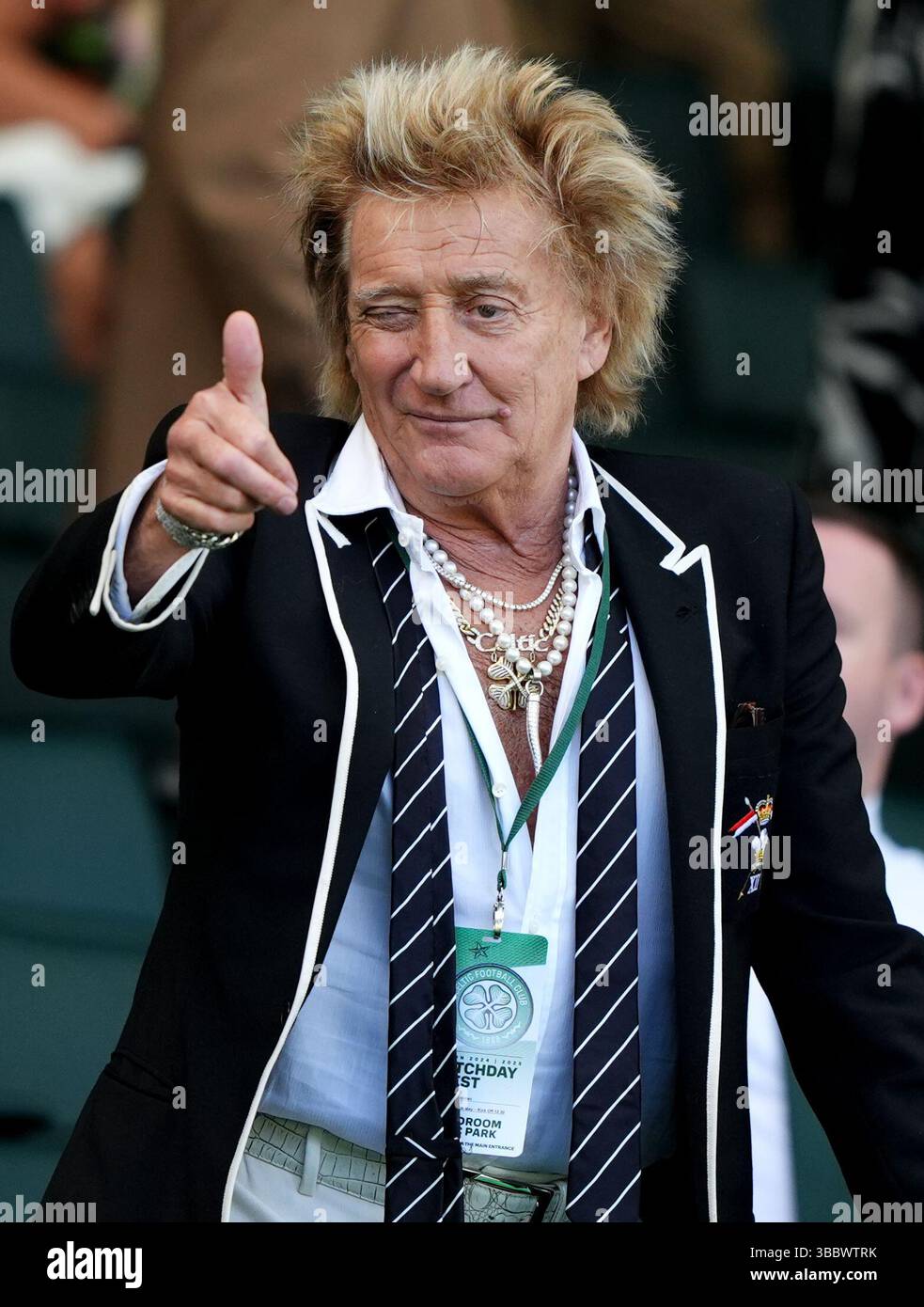 Celtic fan Rod Stewart in the stands, before the William Hill ...