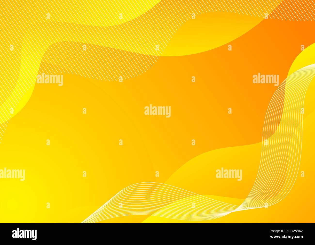 Abstract gradient background in yellow with waves and lines, giving a ...