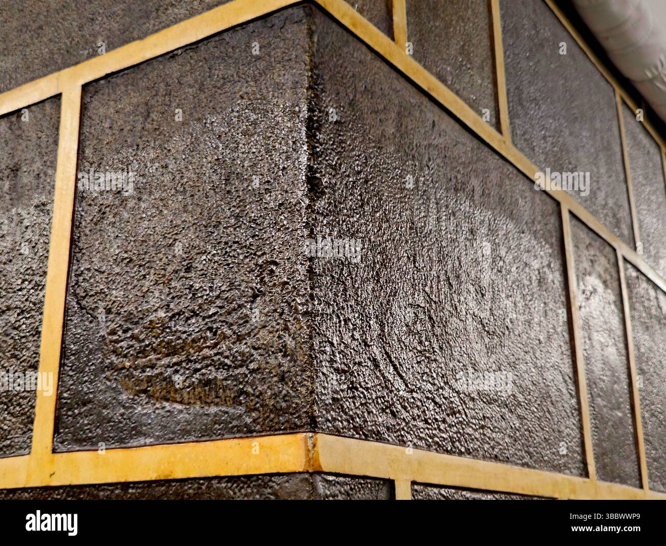 A closeup of The Kaaba, a stone building at the center of Islam's most ...