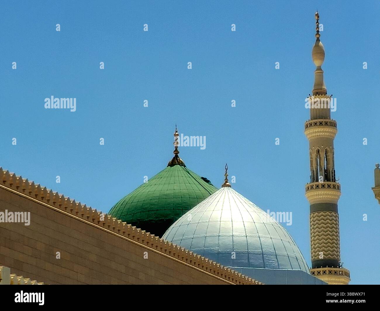 Exterior and the outer view of The Prophet's Mohamed Mosque or Al ...
