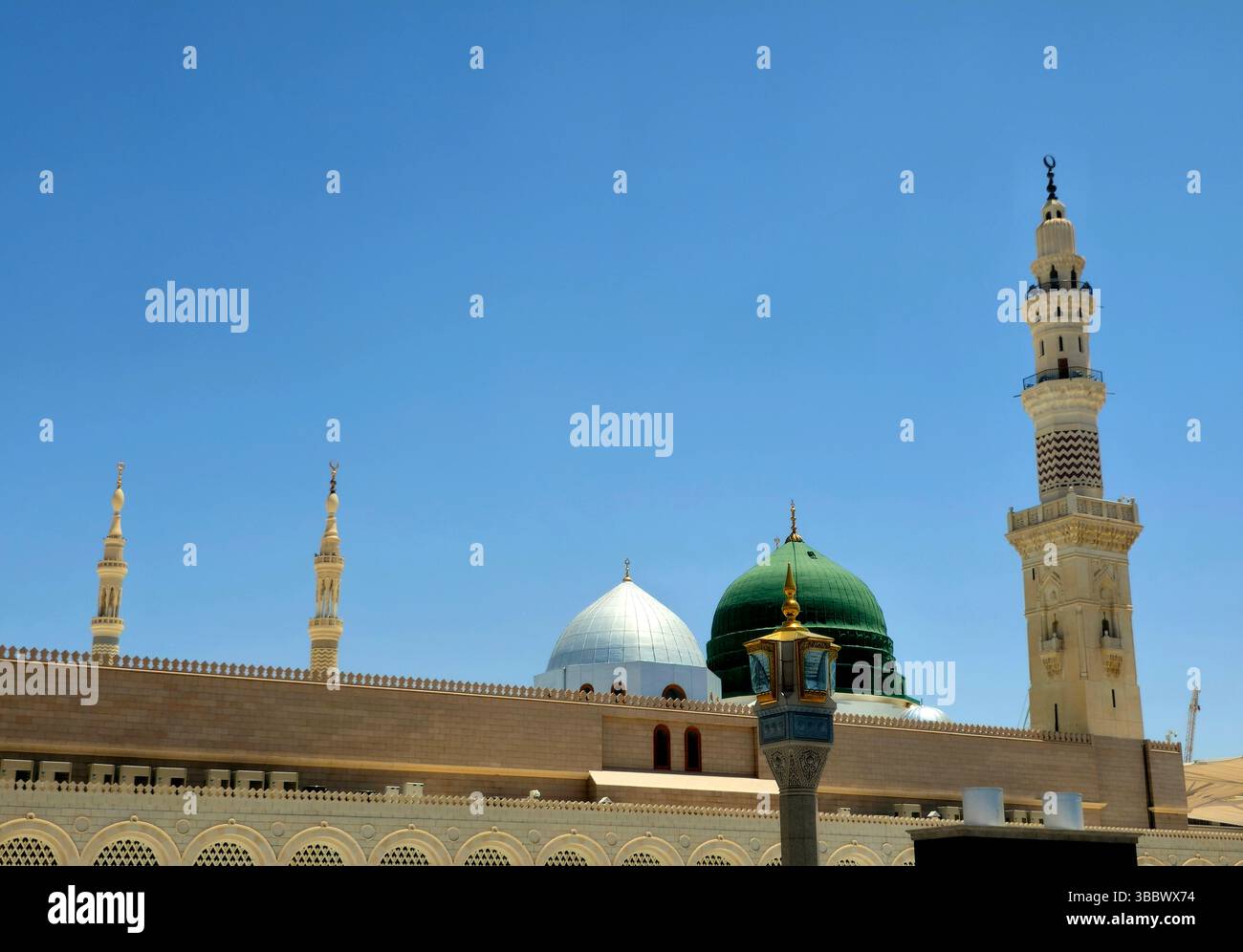 Exterior and the outer view of The Prophet's Mohamed Mosque or Al ...