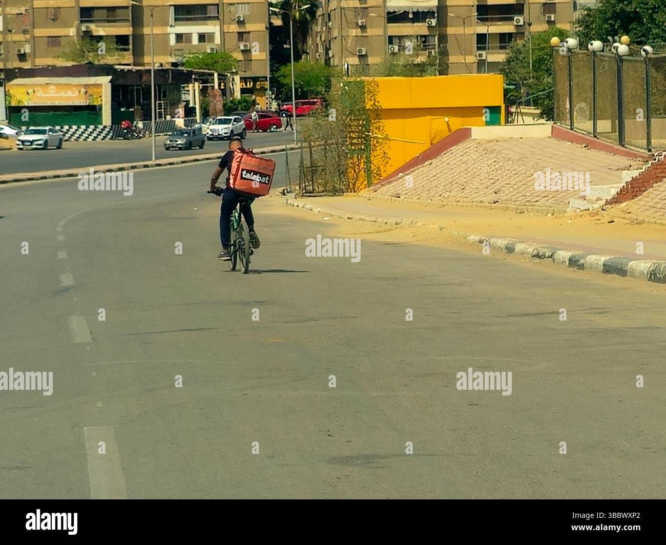 Cairo, Egypt, May 6 2025: Talabat bicycle (bike) delivery service of ...