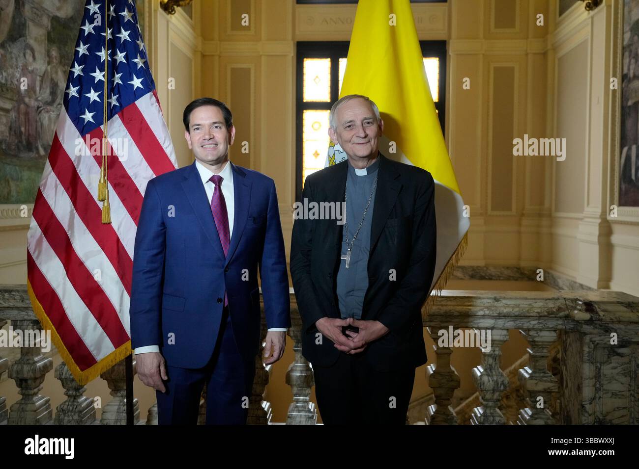 Secretary of State Marco Rubio, left, and President of the Conference ...