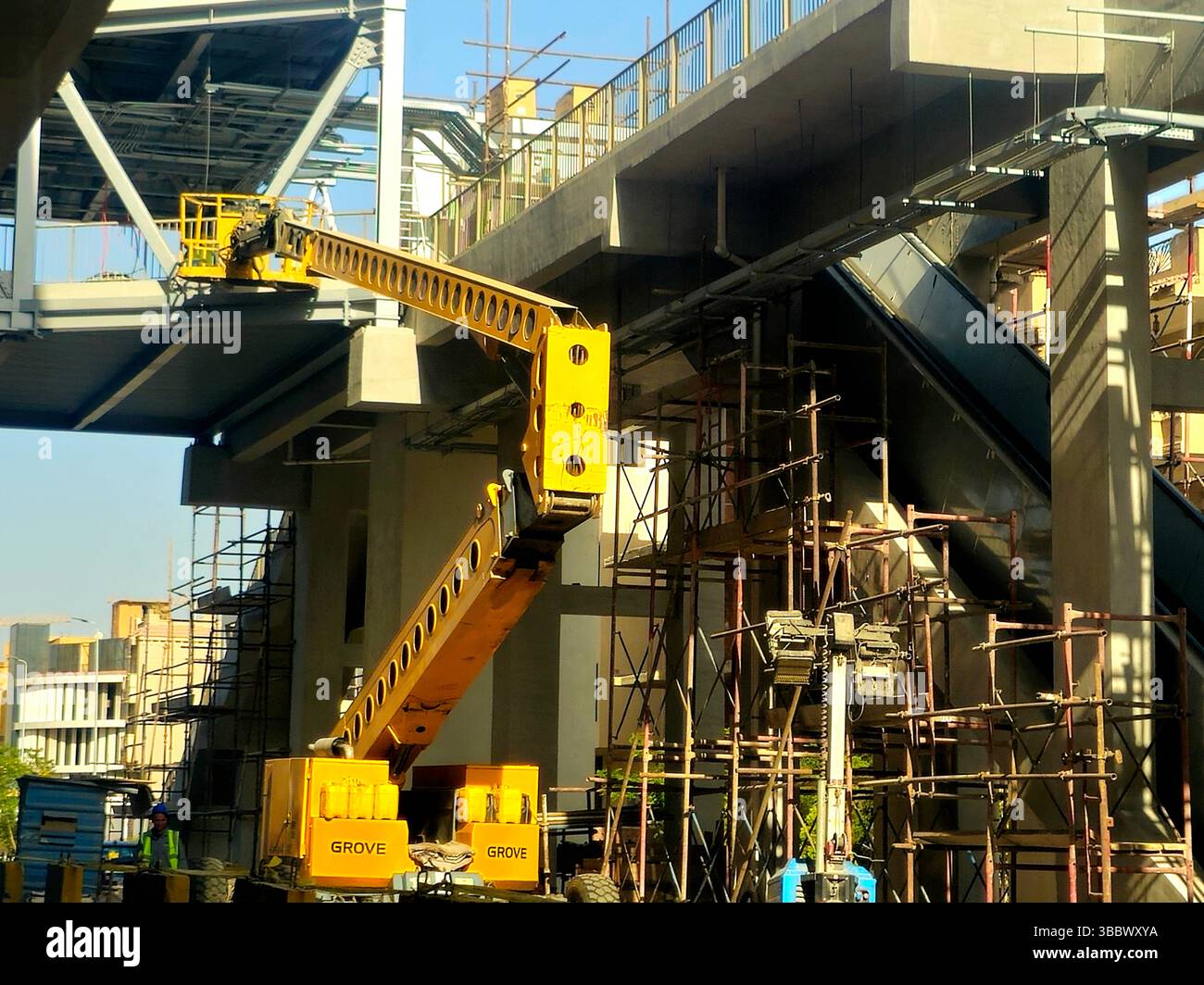 Cairo, Egypt, May 10 2025: Egyptian Cairo monorail station site, Cairo ...