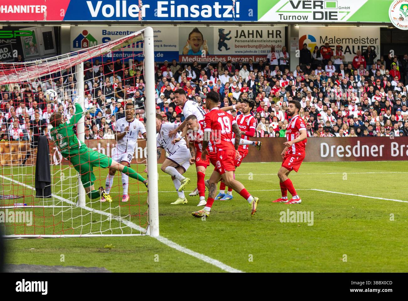 Cottbus, Germany. 17th May, 2025. Soccer: 3rd division, Energie Cottbus ...