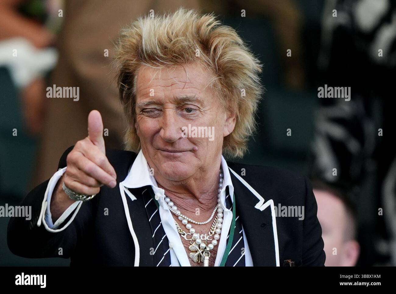 Celtic fan Rod Stewart in the stands, before the William Hill ...