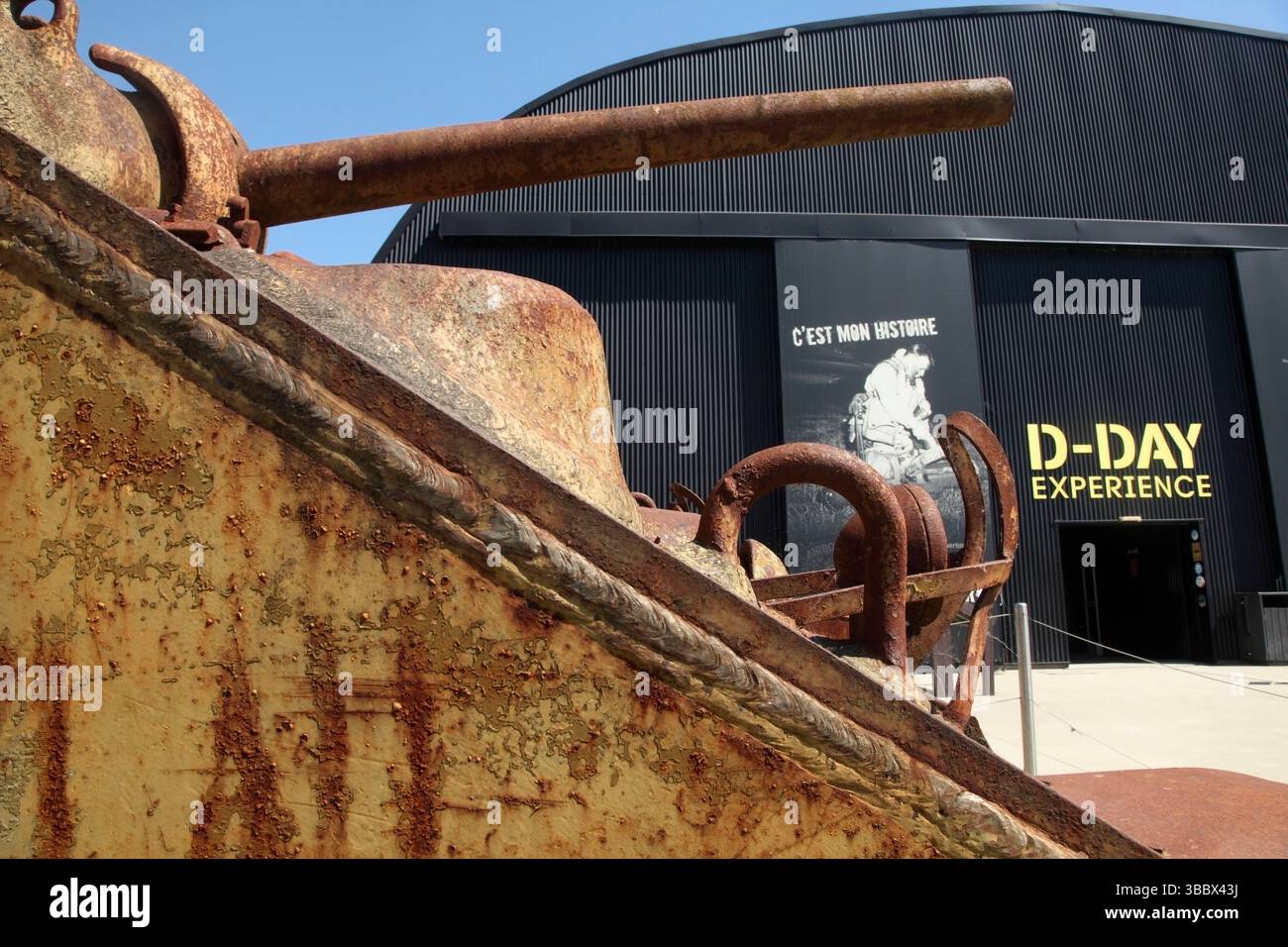 American Sherman tank outside the D-Day Experience museum, Carentan-les ...