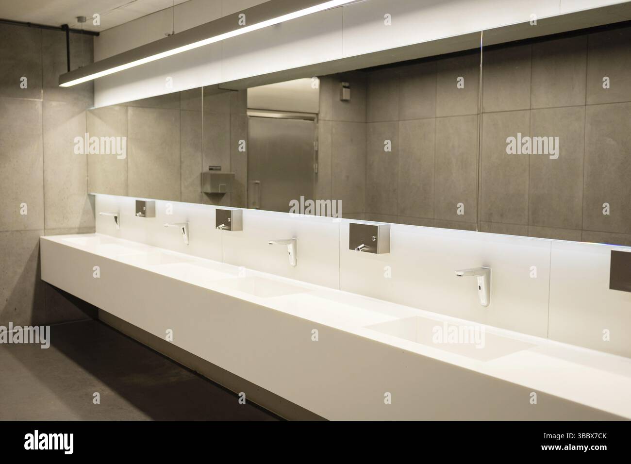 The interior of a public toilet with a raw design Stock Photo - Alamy