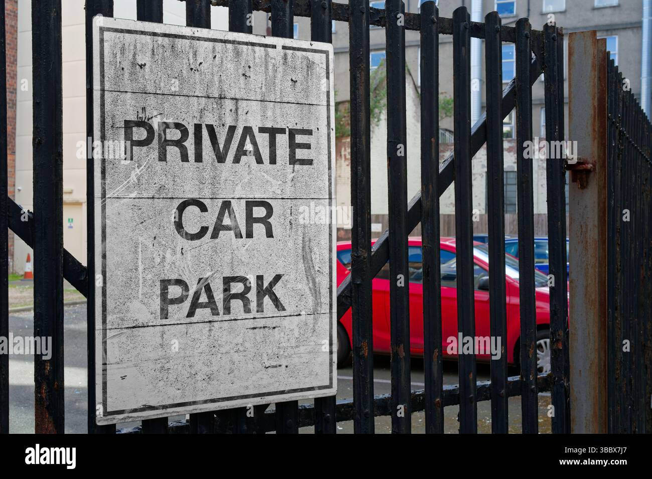 No parking private car park outside office building Stock Photo - Alamy