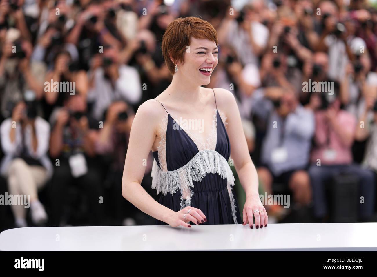 Emma Stone poses for photographers at the photo call for the film ...