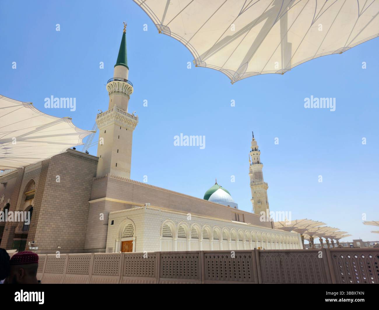 Exterior and the outer view of The Prophet's Mohamed Mosque or Al ...