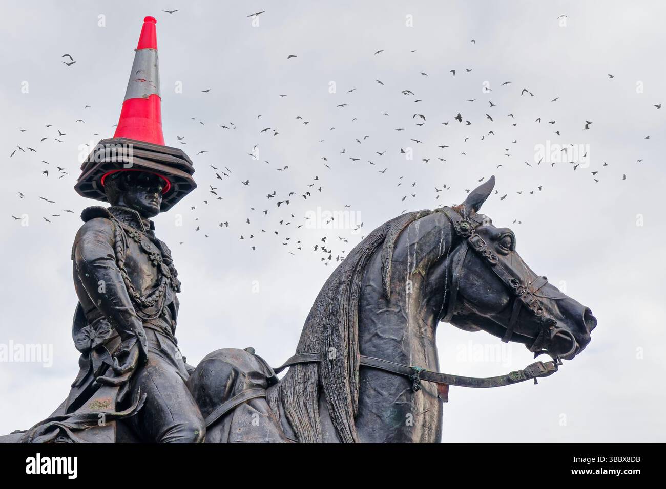 The equestrian statue of Arthur Wellesley, 1st Duke of Wellington Stock ...