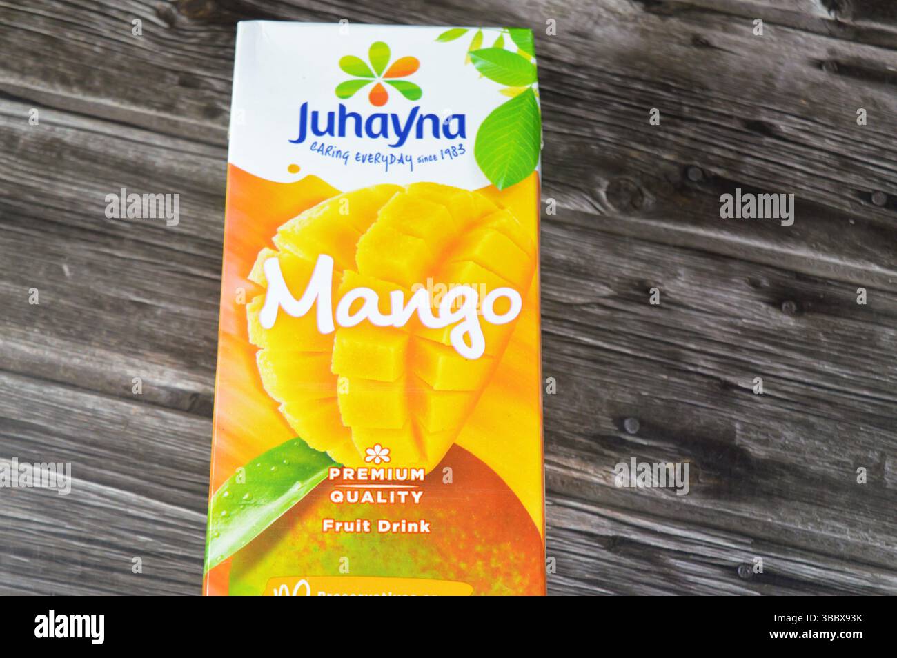 Cairo, Egypt, April 23 2025: Juhayna Mango juice, mango fruit Juice ...