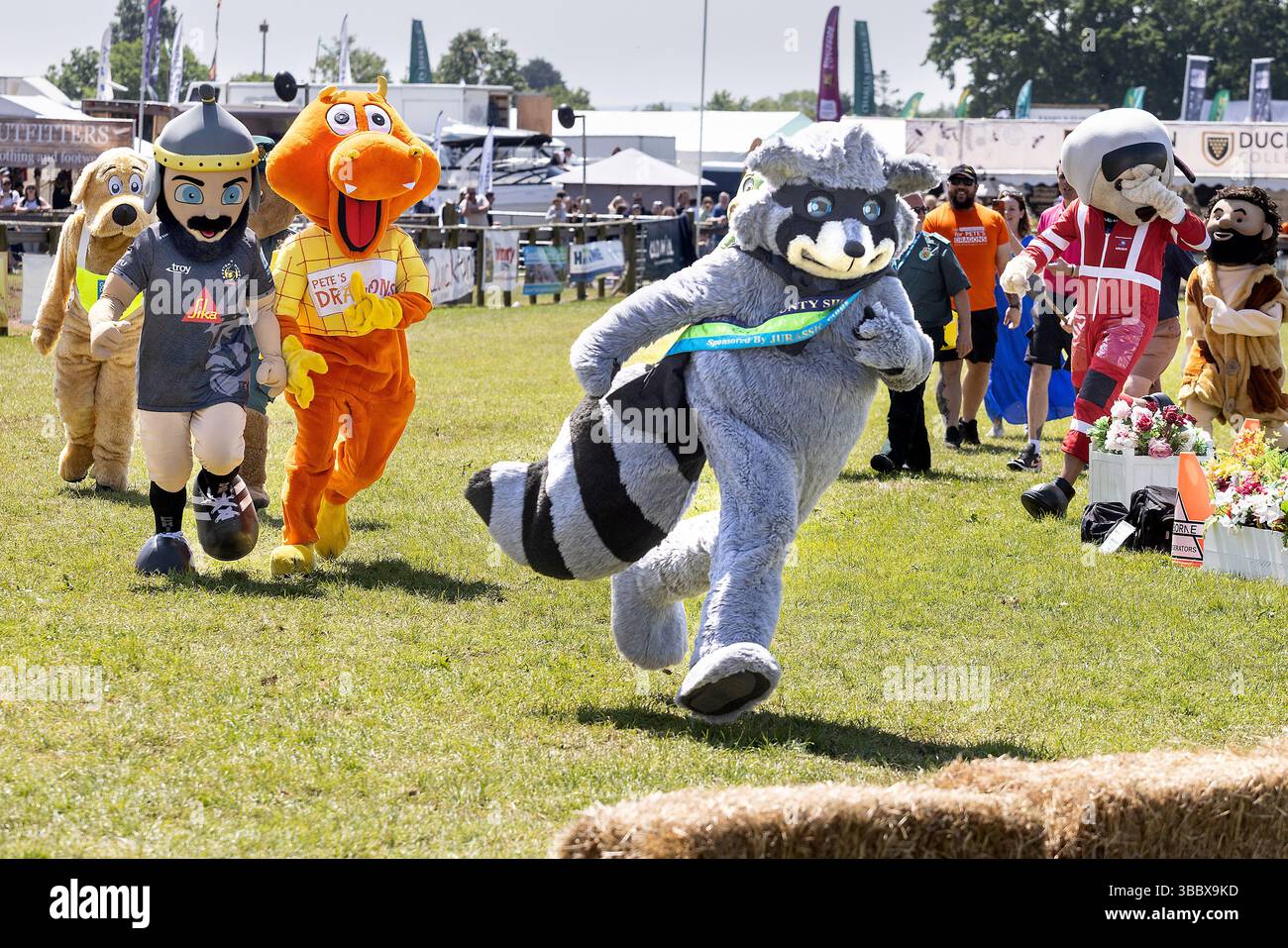Exeter, UK. 17TH May 2025. Mascots from Devon visitor attractions race ...