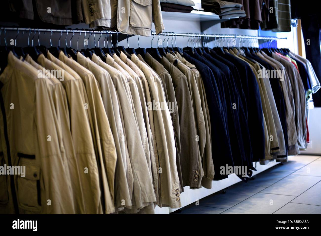 Modern cloth shop interior Stock Photo - Alamy
