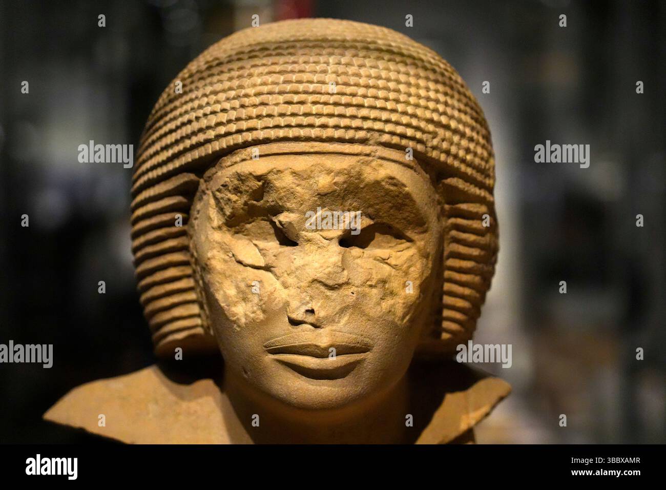 TURIN, ITALY - MAY 14 2025 - Iteti incomplete statue The Egyptian ...