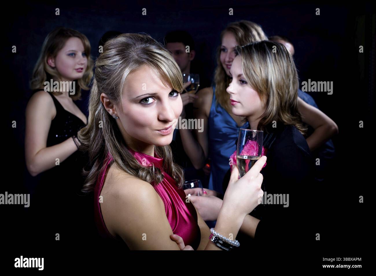 Birthday party with many young people Stock Photo - Alamy