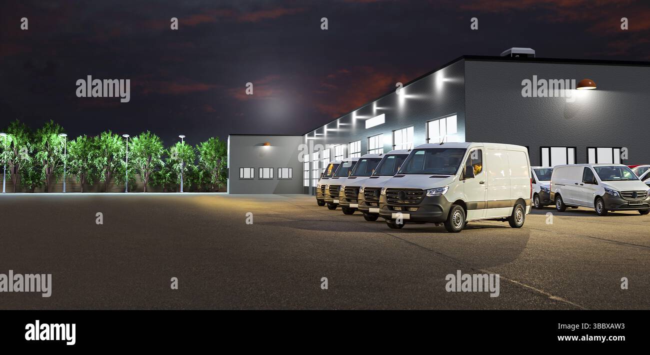 A panoramic picture in webpage format for cargo fleet or car dealership ...