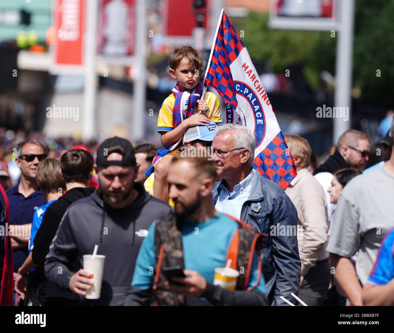 Fans on Wembley way before the Emirates FA Cup final at Wembley Stadium ...