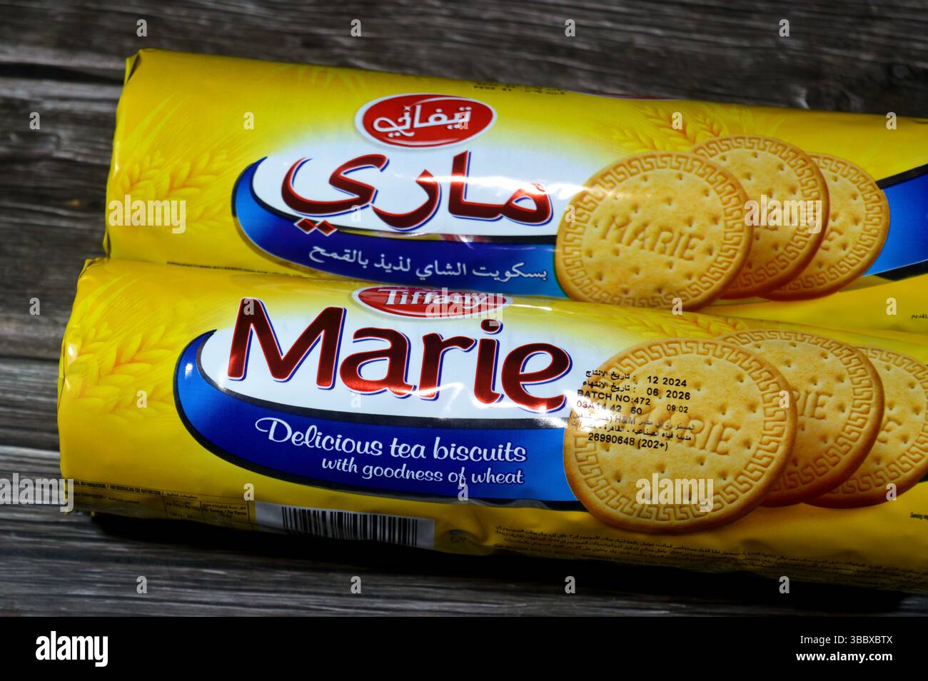 Cairo, Egypt, April 20 2025: Tiffany Marie delicious tea biscuits with ...