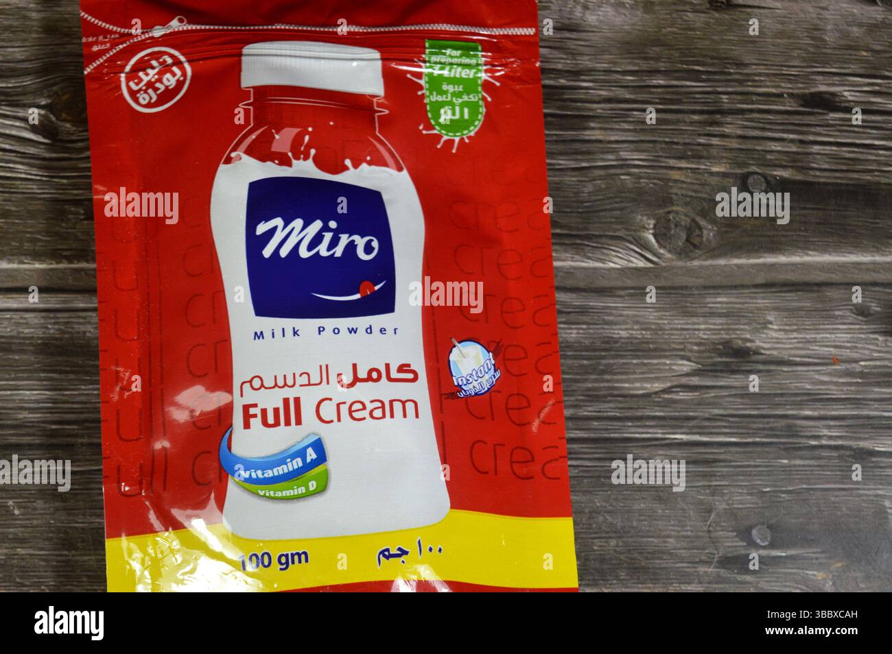 Cairo, Egypt, May 3 2025: Miro milk powder, full cream with Vitamin A and Vitamin D, Instant ...