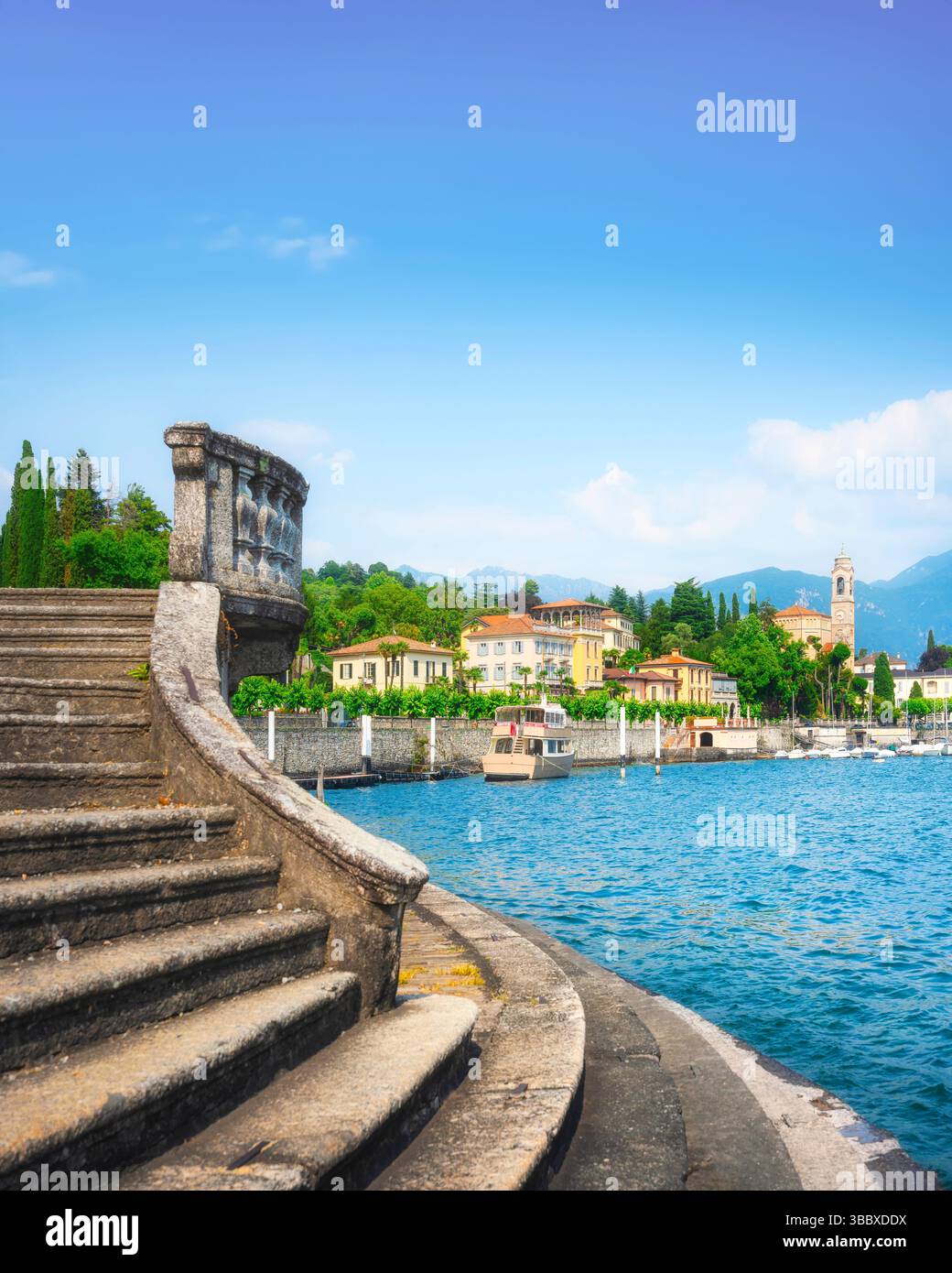 Tremezzo Tremezzina in Lake Como district. Italian lake village ...