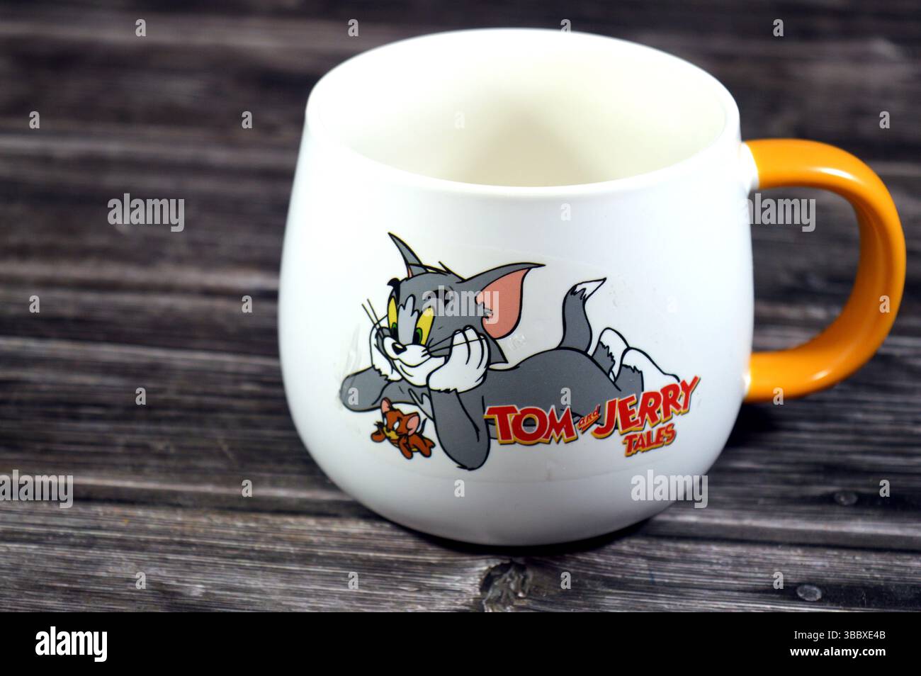 Cairo, Egypt, April 30 2025: Porcelain mug for tea and coffee with ...