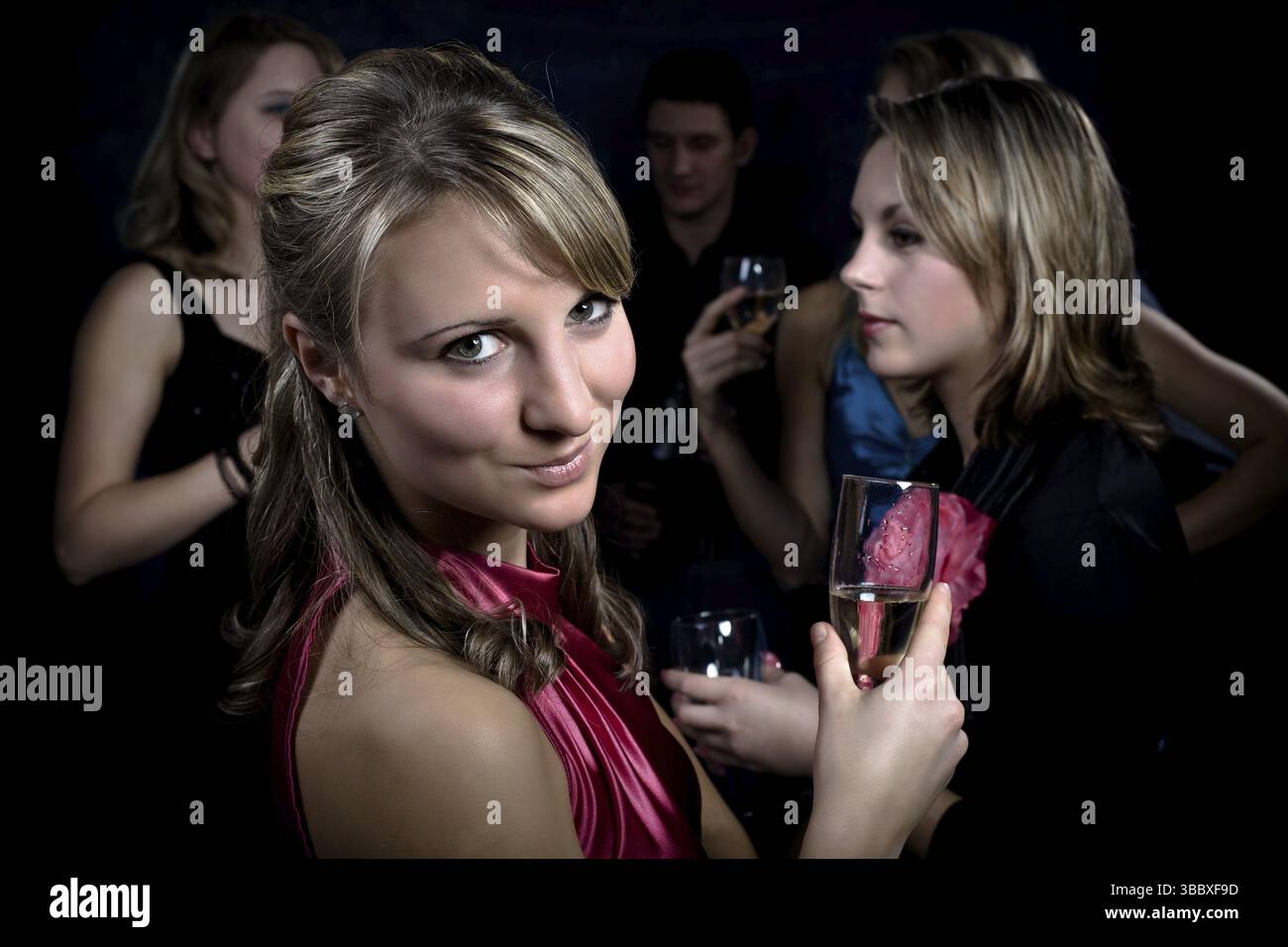 Birthday party with many young people Stock Photo - Alamy