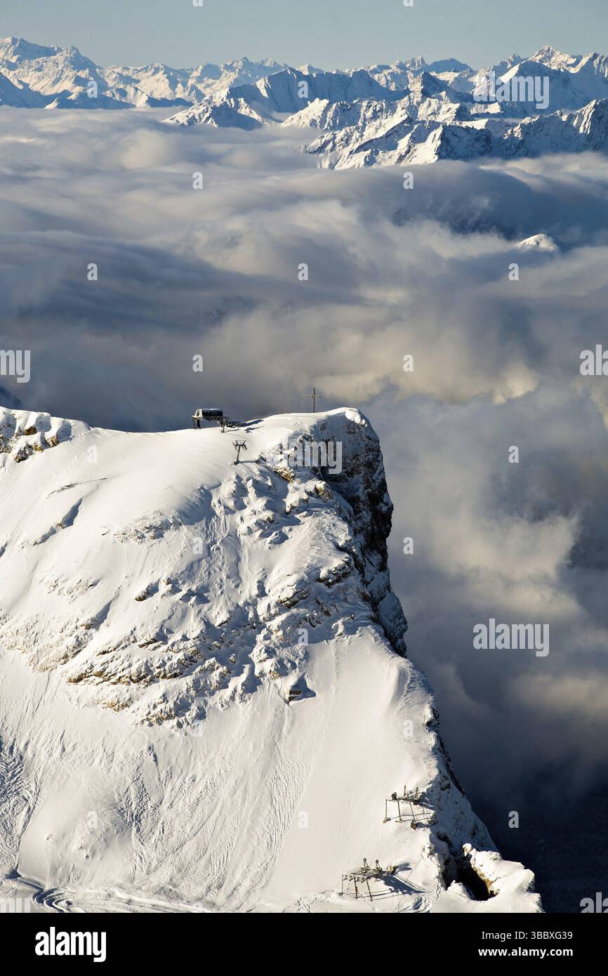 Zugspitze area in Alps at winter, Germany, Europe Stock Photo - Alamy