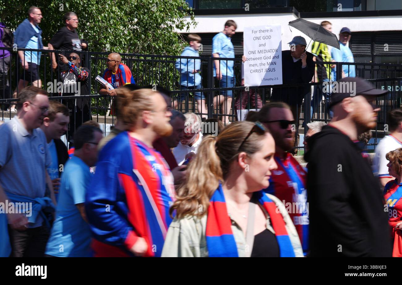 An Evangelist on Wembley way before the Emirates FA Cup final at ...