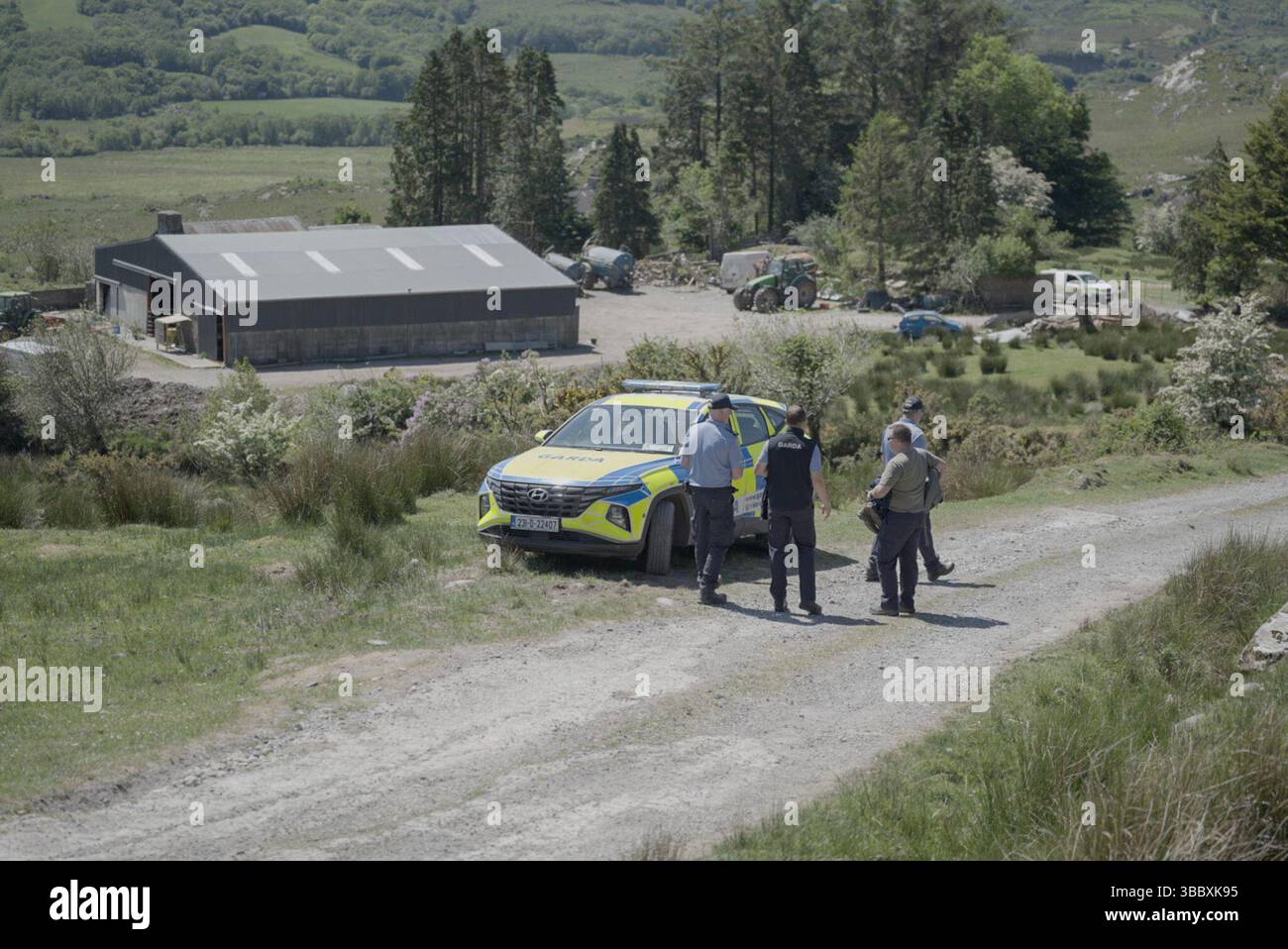 Garda at the scene in Carrig East, Kenmare, investigating the ...