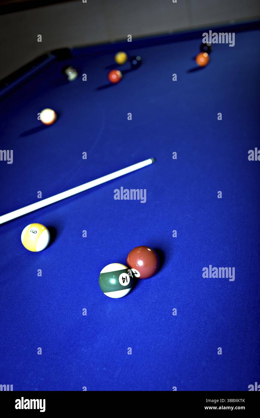 Close up shut of the billiard tables Stock Photo - Alamy