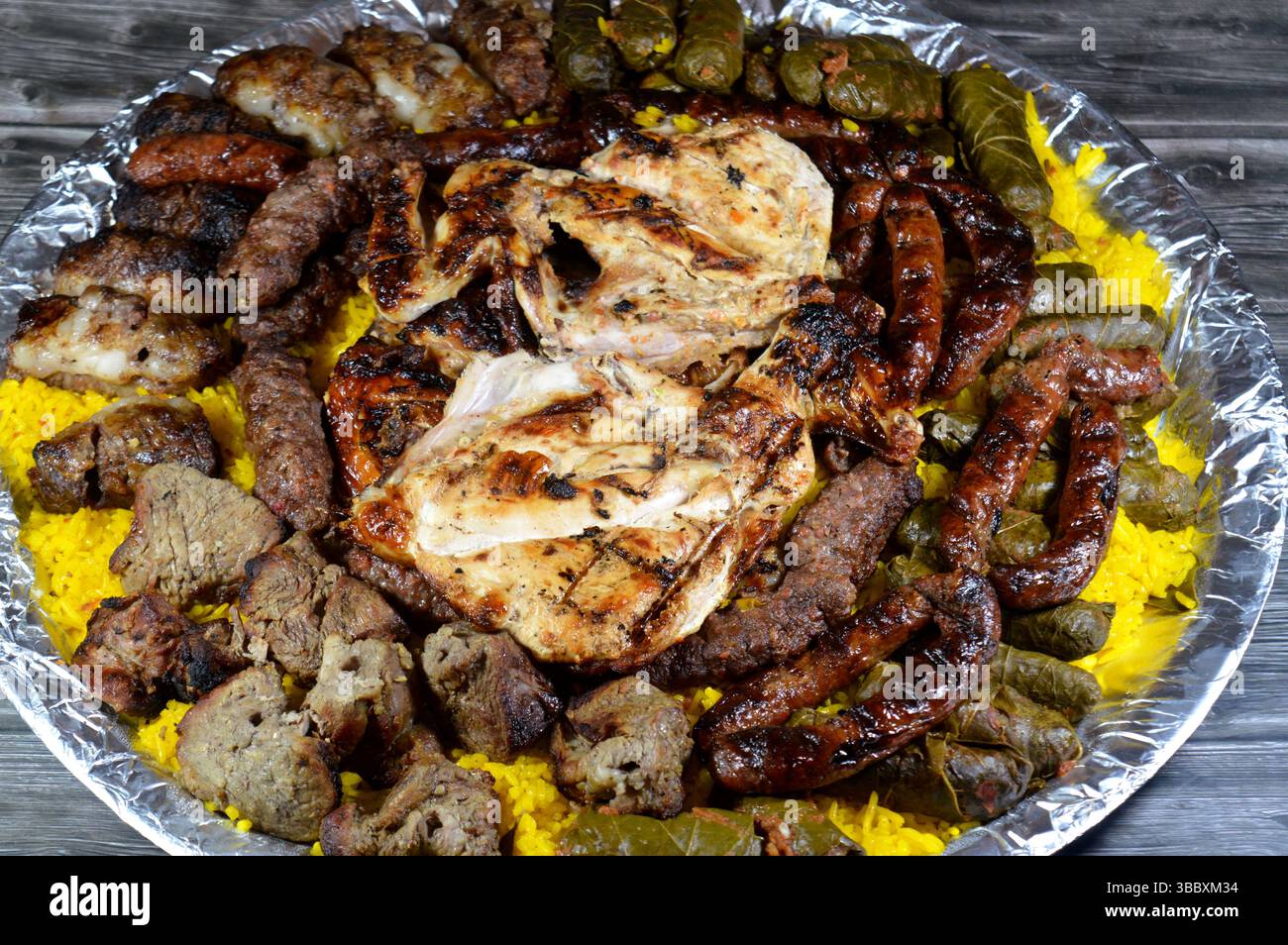 charcoal grilled barbecued beef kebab meat chunks, sausage, beef Kofta ...