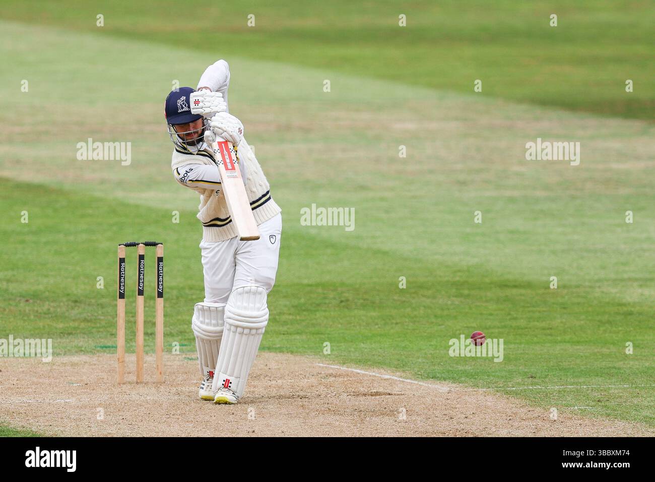 Birmingham, UK. 17th May, 2025. #30, Ed Barnard of Warwickshire hits it ...