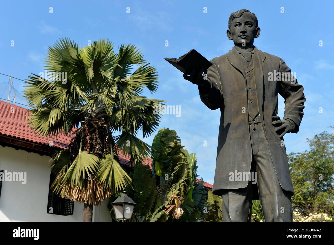 Statue of Jose Rizal ,a national heroe at the entrance of the Rizal ...