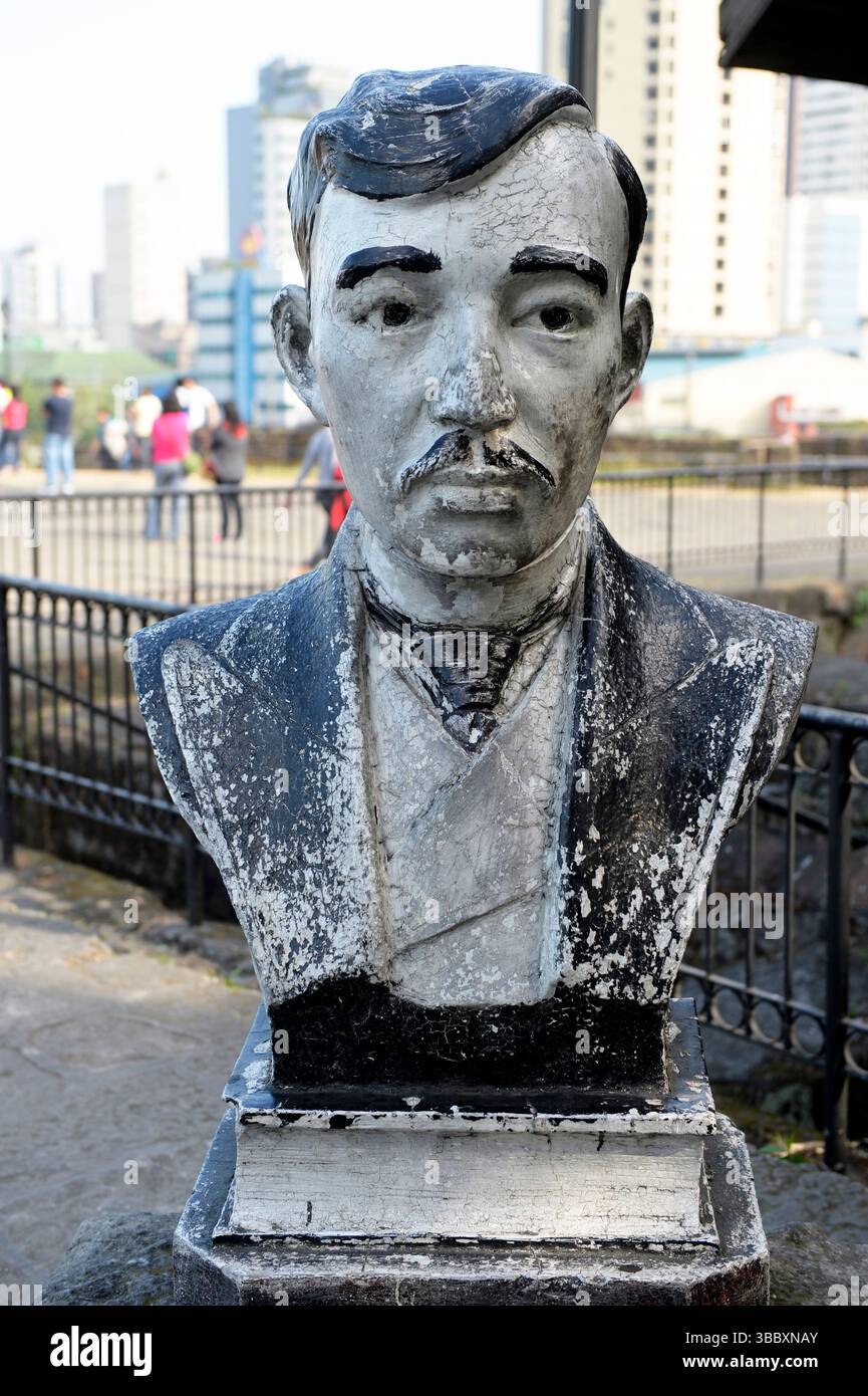 Statue of Jose Rizal ,a national heroe at the entrance of the Rizal ...