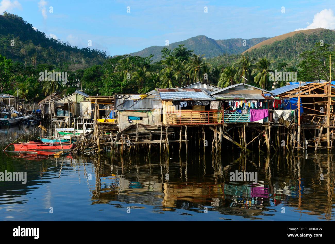 Floating village in Coron island, Philippines,South East Asia Stock ...