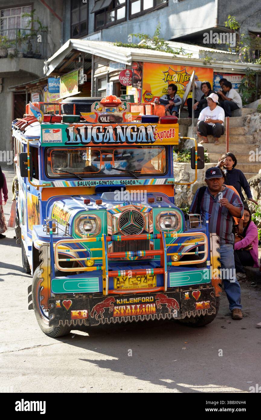 Filipino jeepney in Sagada,Luzon island, Philippines,South East Asia ...