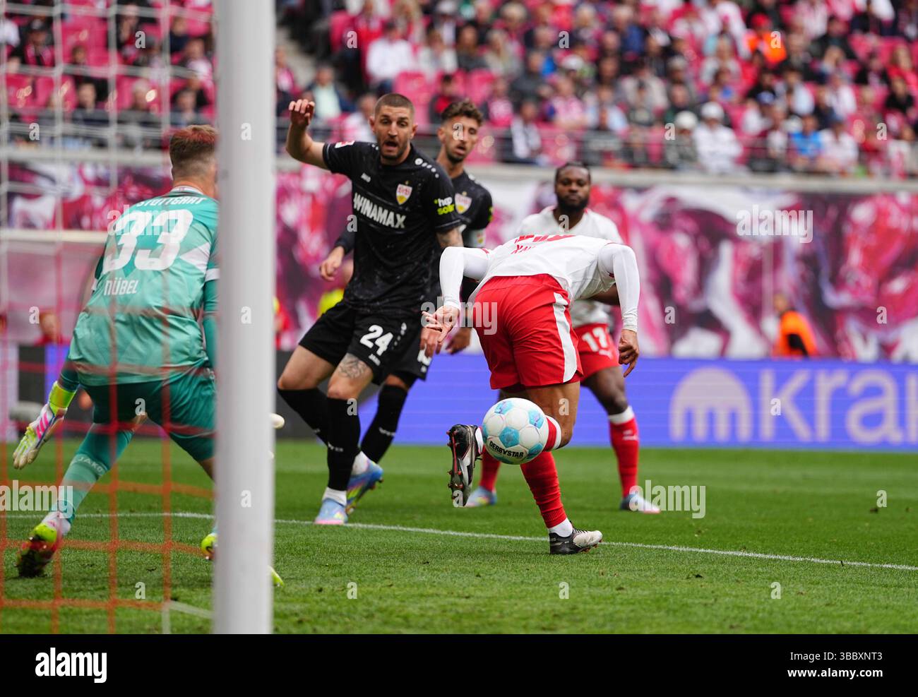 Red Bull Arena, Leipzig, Germany. 17th May, 2025. Xavi Simons of RB ...