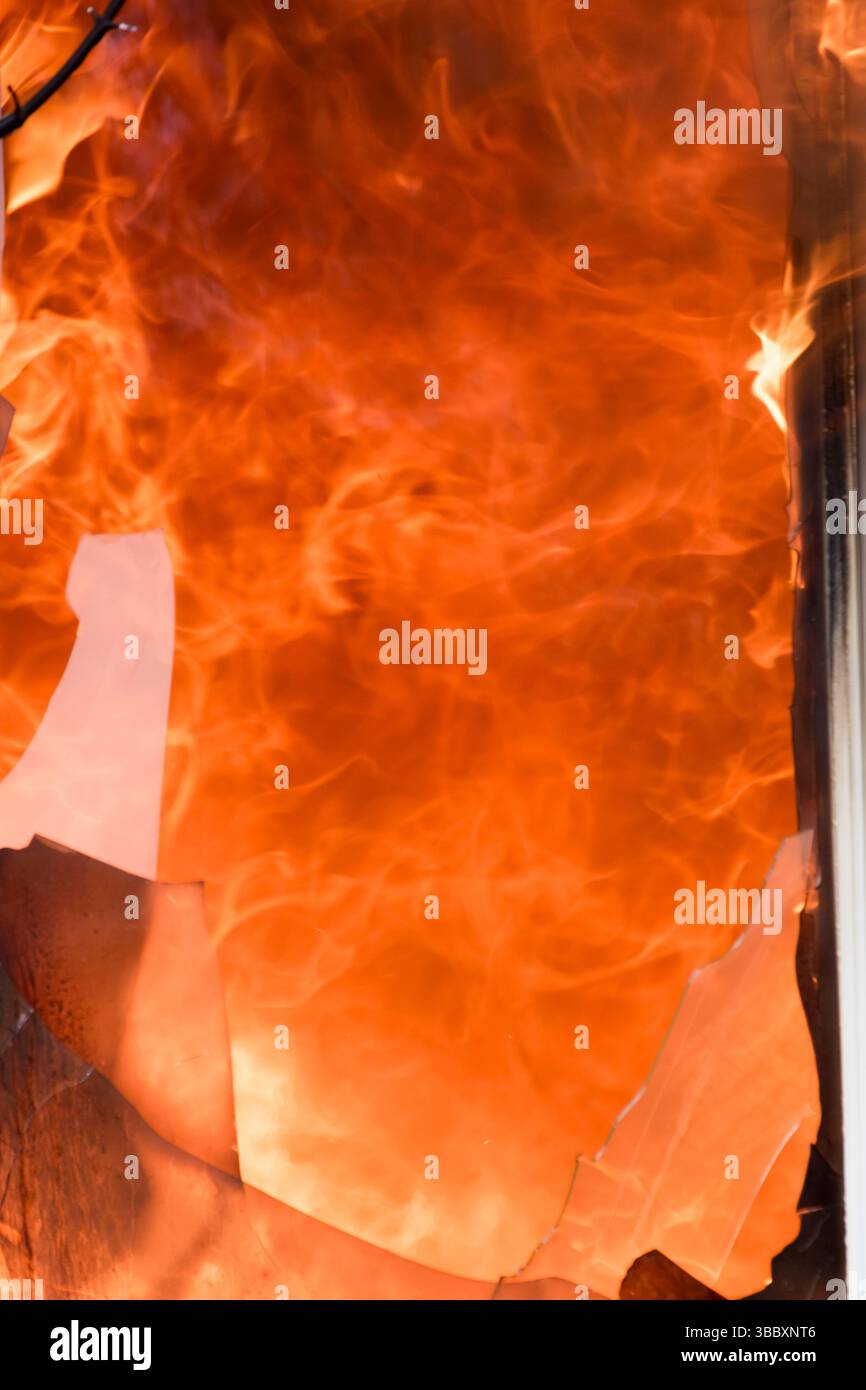 Fire inferno doorway flames hi-res stock photography and images - Alamy