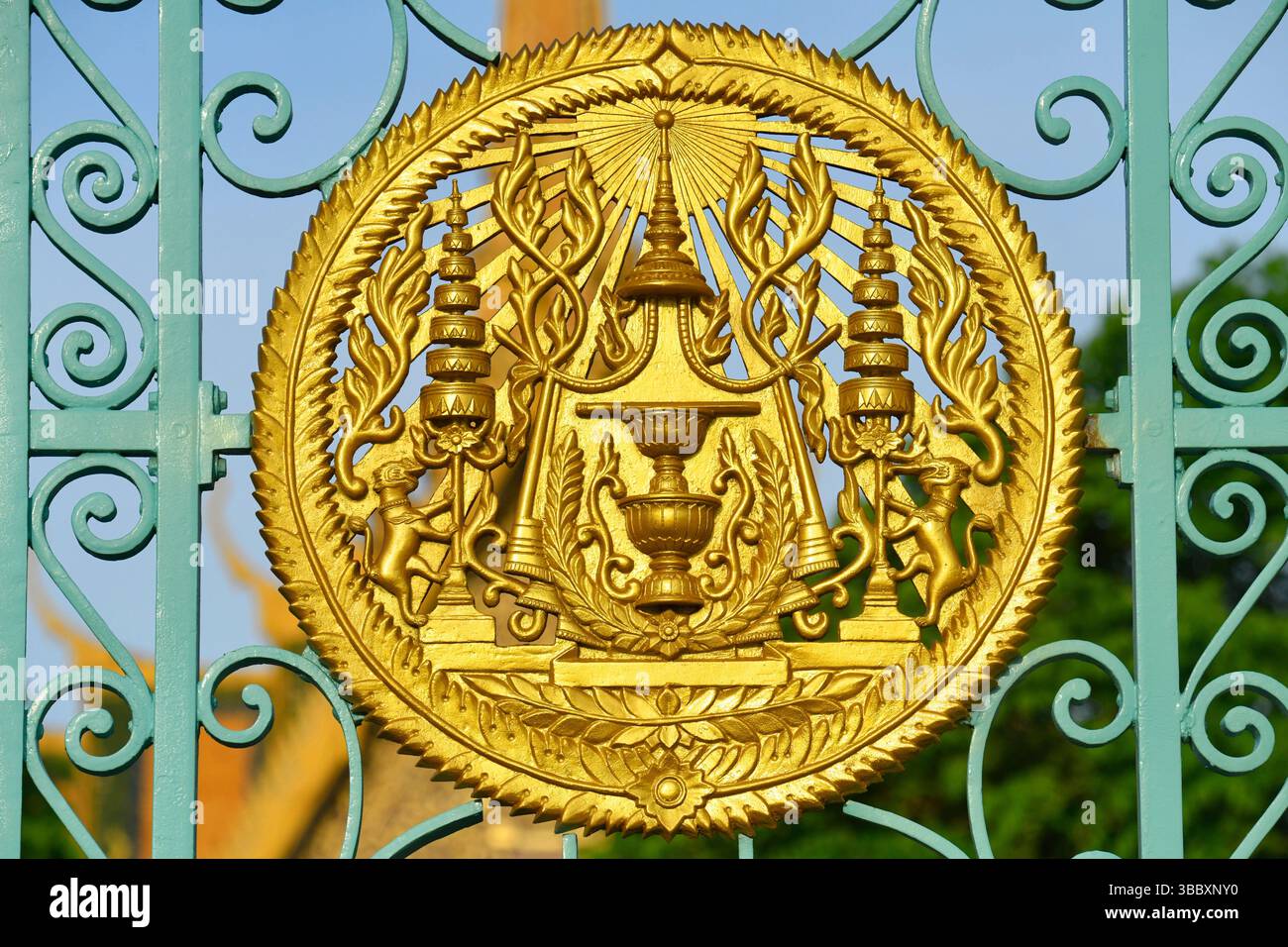 Entry gate in the Royal Palace in Phnom Penh,Cambodia,South Esat Asia ...