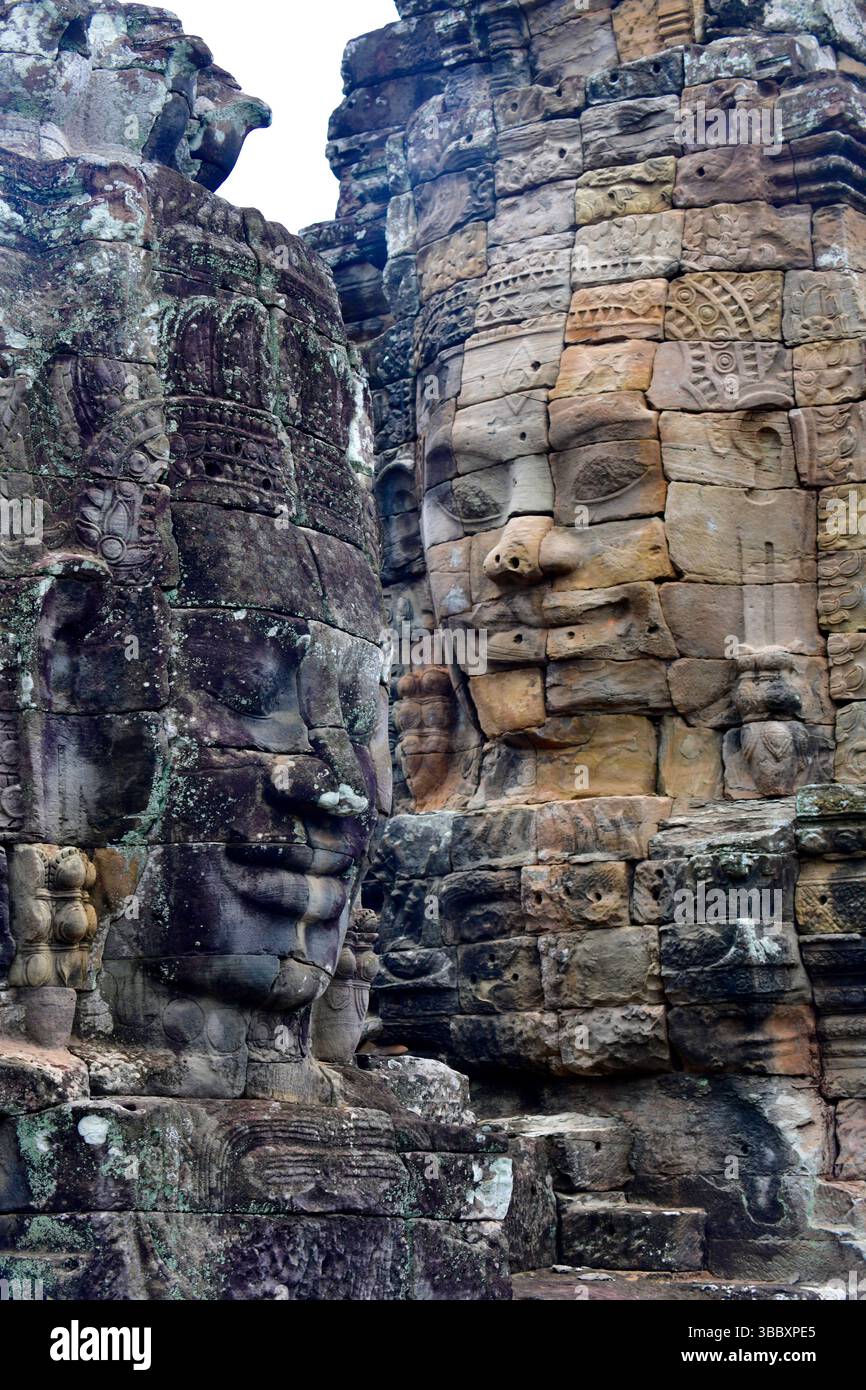 Bayon,Angkor Thom,Angkor archaelogical park,UNESCO World Heritage Site,Siem Reap,Cambodia,South ...