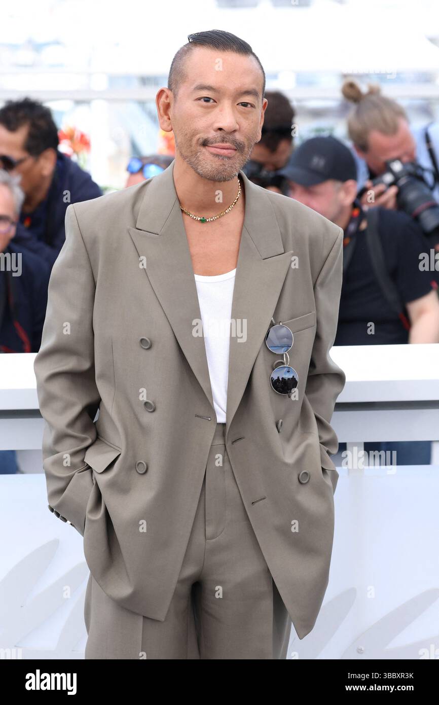 Cannes, France. 17th May, 2025. Juno Mak attending the photocall of Sons Of The Neon Night in ...