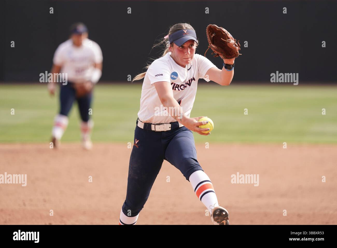 Virginia pitcher Eden Bigham delivers the ball during an NCAA regional ...