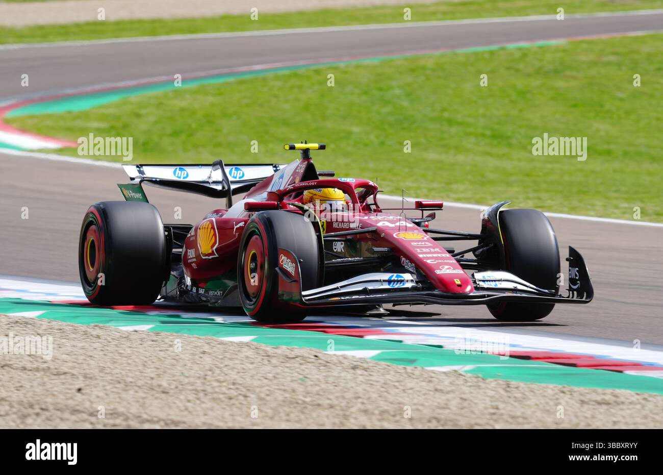 Ferrari's Lewis Hamilton during qualifying at the Autodromo ...