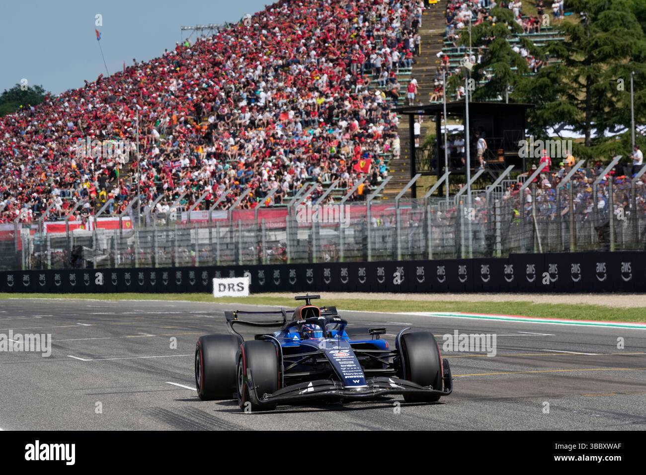 Williams driver Alexander Albon of Thailand steers his car during the ...