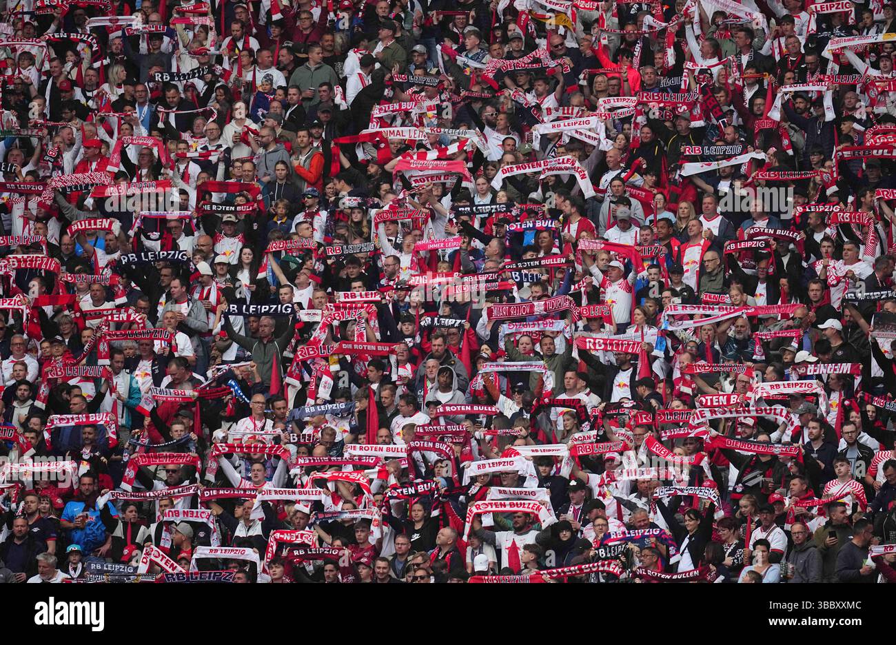 Red Bull Arena, Leipzig, Germany. 17th May, 2025. Leipzig fans during a ...
